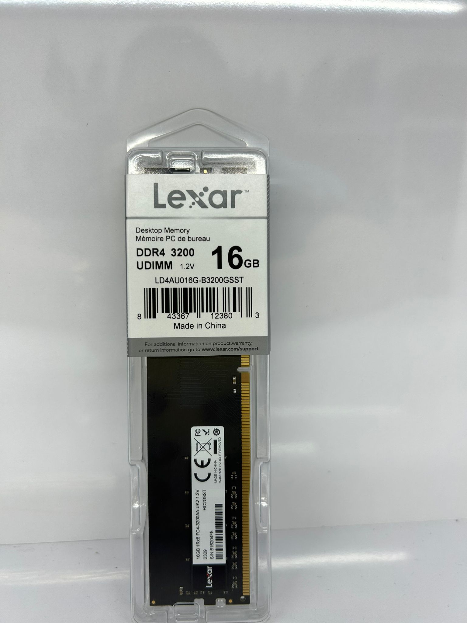 رم دسکتاپی LEXAR 16G DDR4 3200 (استوک) - شهرکامپیوتر